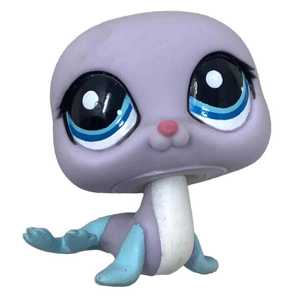 Hasbro | Toys | Authentic Littlest Pet Shop Lps Seal 445 Blue Lavender ...